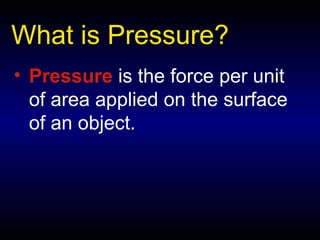 Pressure and buoyancy | PPT