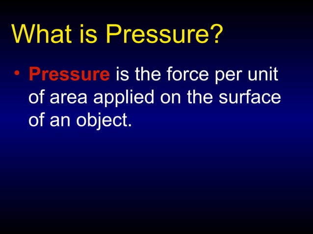 Pressure and buoyancy | PPT