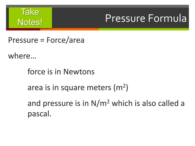 Pressure and Forces | PPT