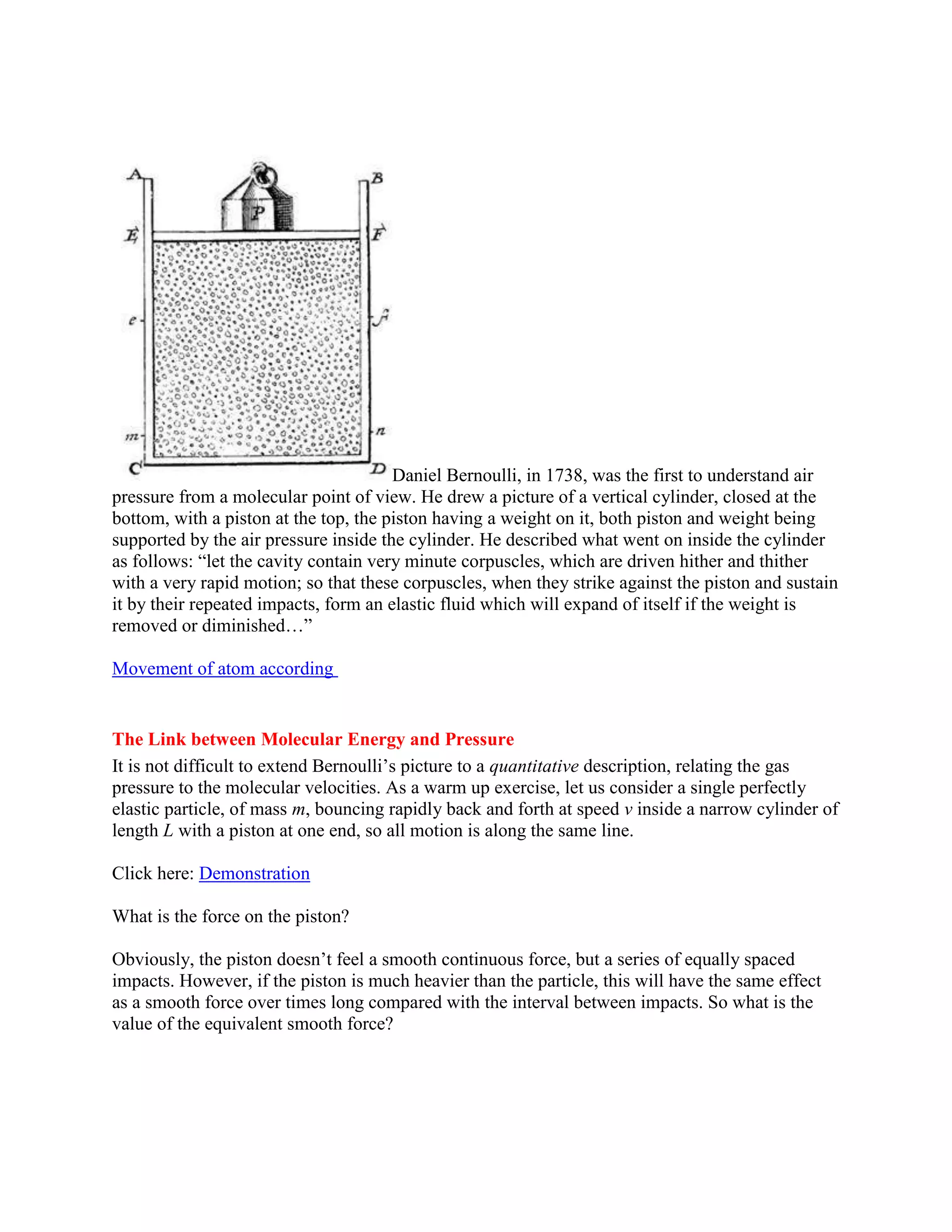 Pressure and kinetic energy of particles | DOCX | Chemistry | Science