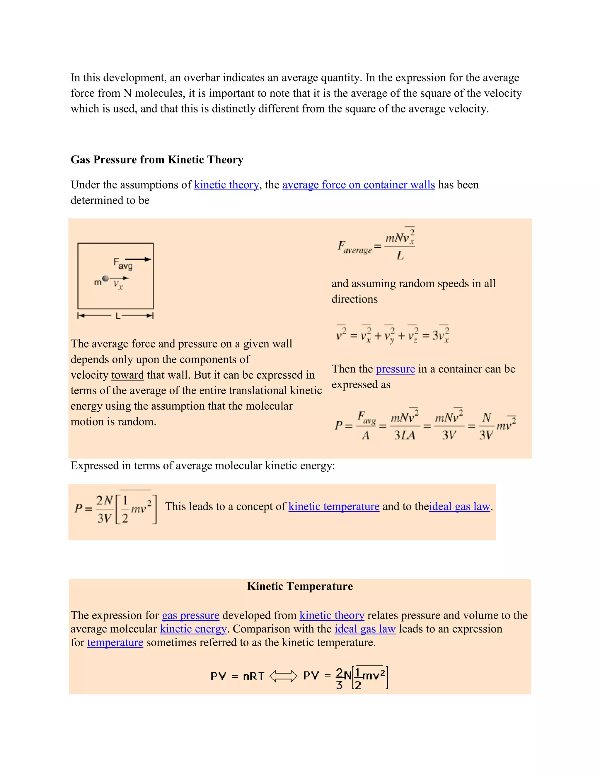 Pressure and kinetic energy of particles | DOCX | Chemistry | Science