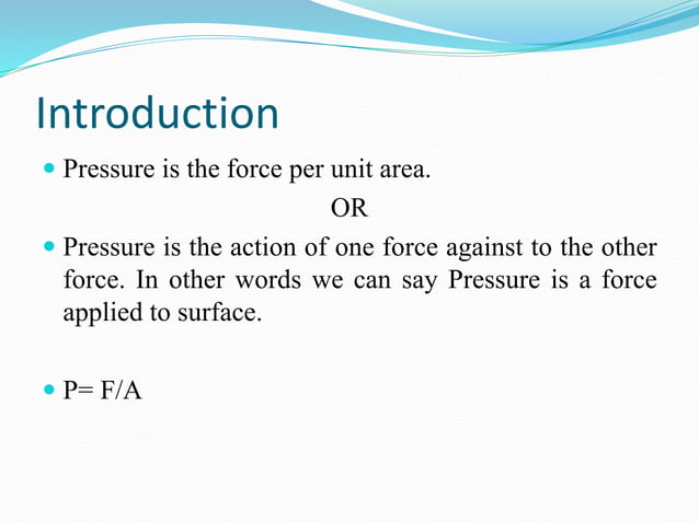 Pressure and level ppt by MMS | PPTX | Physics | Science