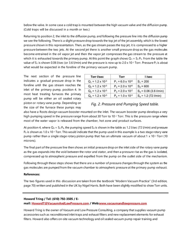 Vacuum MEtallurgy Pressure and throughput distribution in vacuum ...