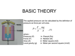 Pressure balance calibration in kriss | PPT | Physics | Science