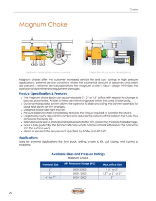 Pressure Balanced Adjustable Chokes - Worldwide Oilfield Machine | PDF
