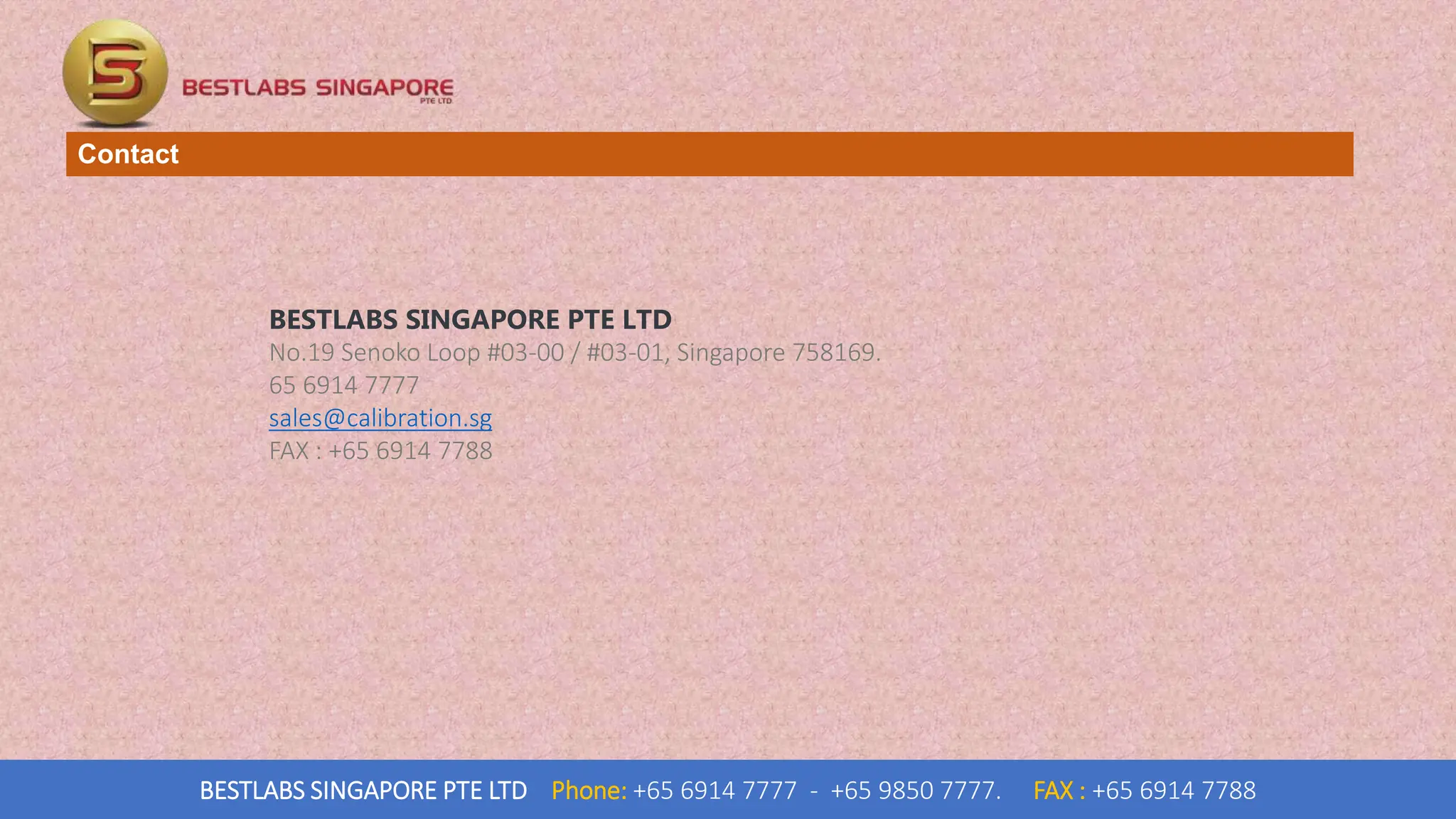 Pressure Calibration Laboratory in Singapore | PPTX