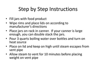 Pressure Canning Basics | PPTX