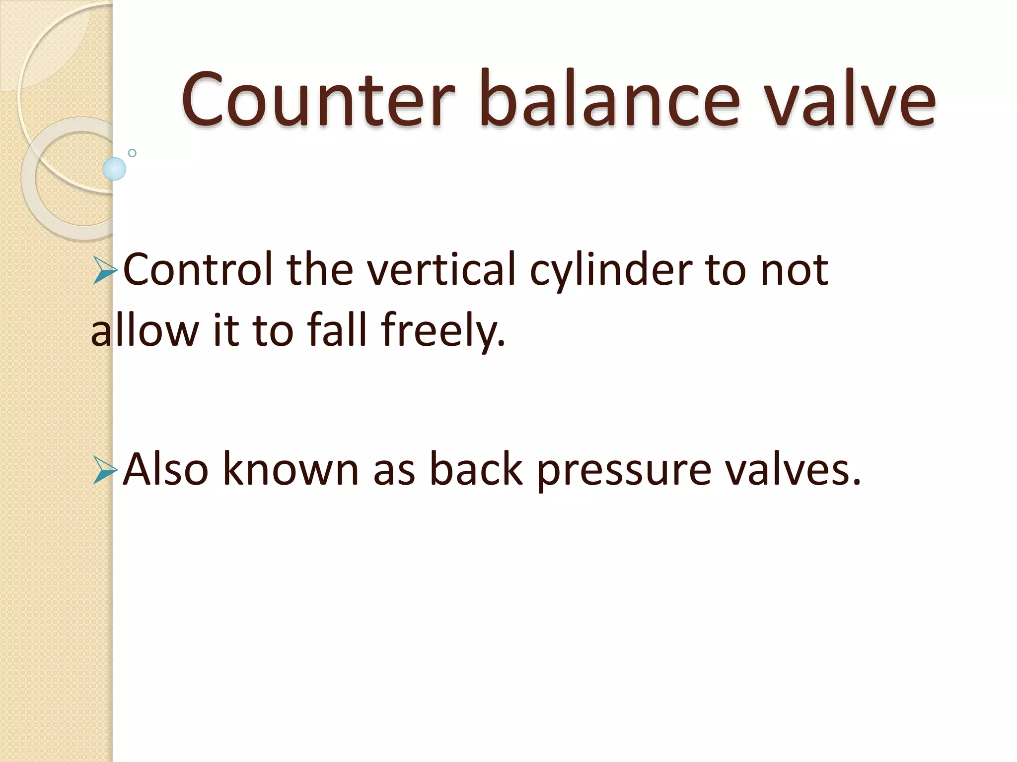 Pressure control valves | PPTX