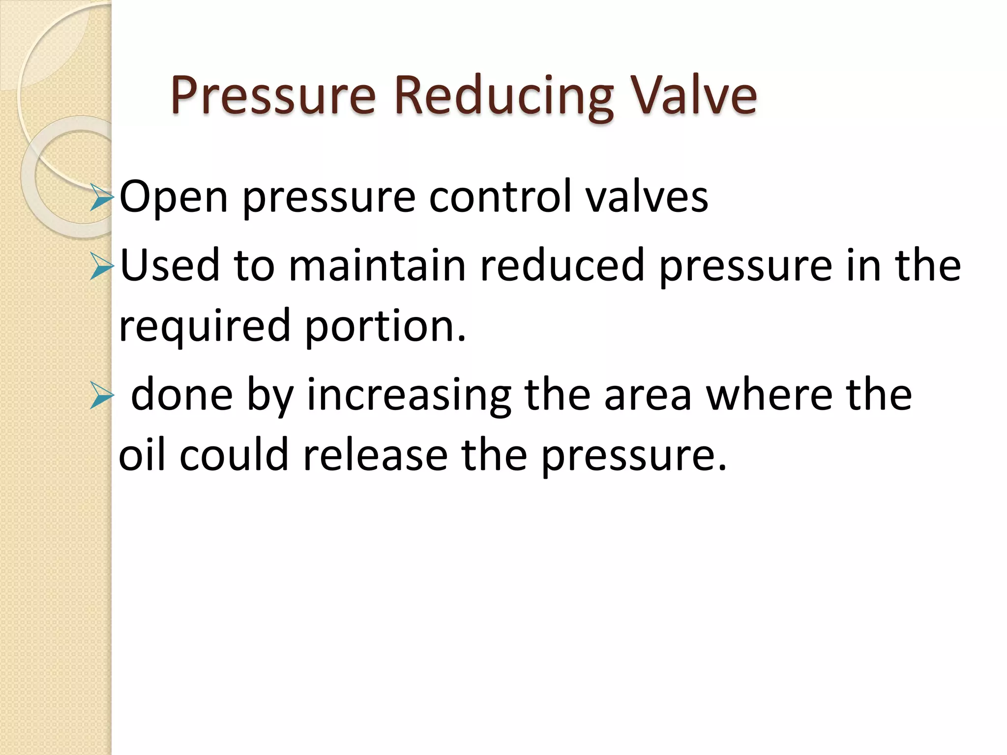 Pressure control valves | PPTX