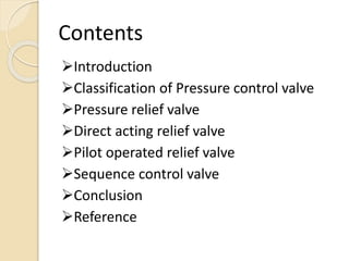 Pressure control valves | PPTX