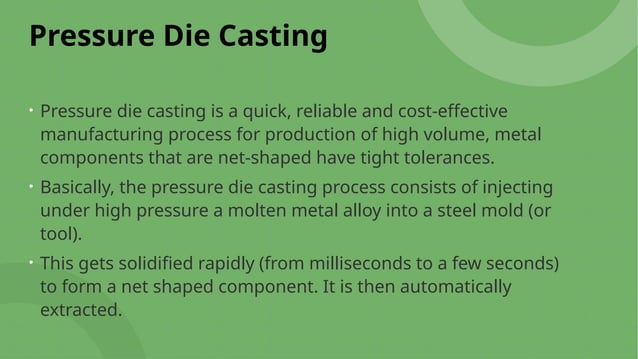 Pressure Die casting.pptx detail explanation | PPTX