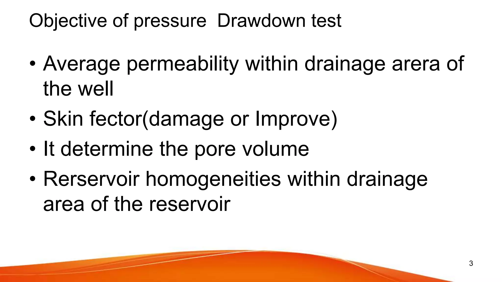 Pressure draw down test . | PPTX | Physics | Science