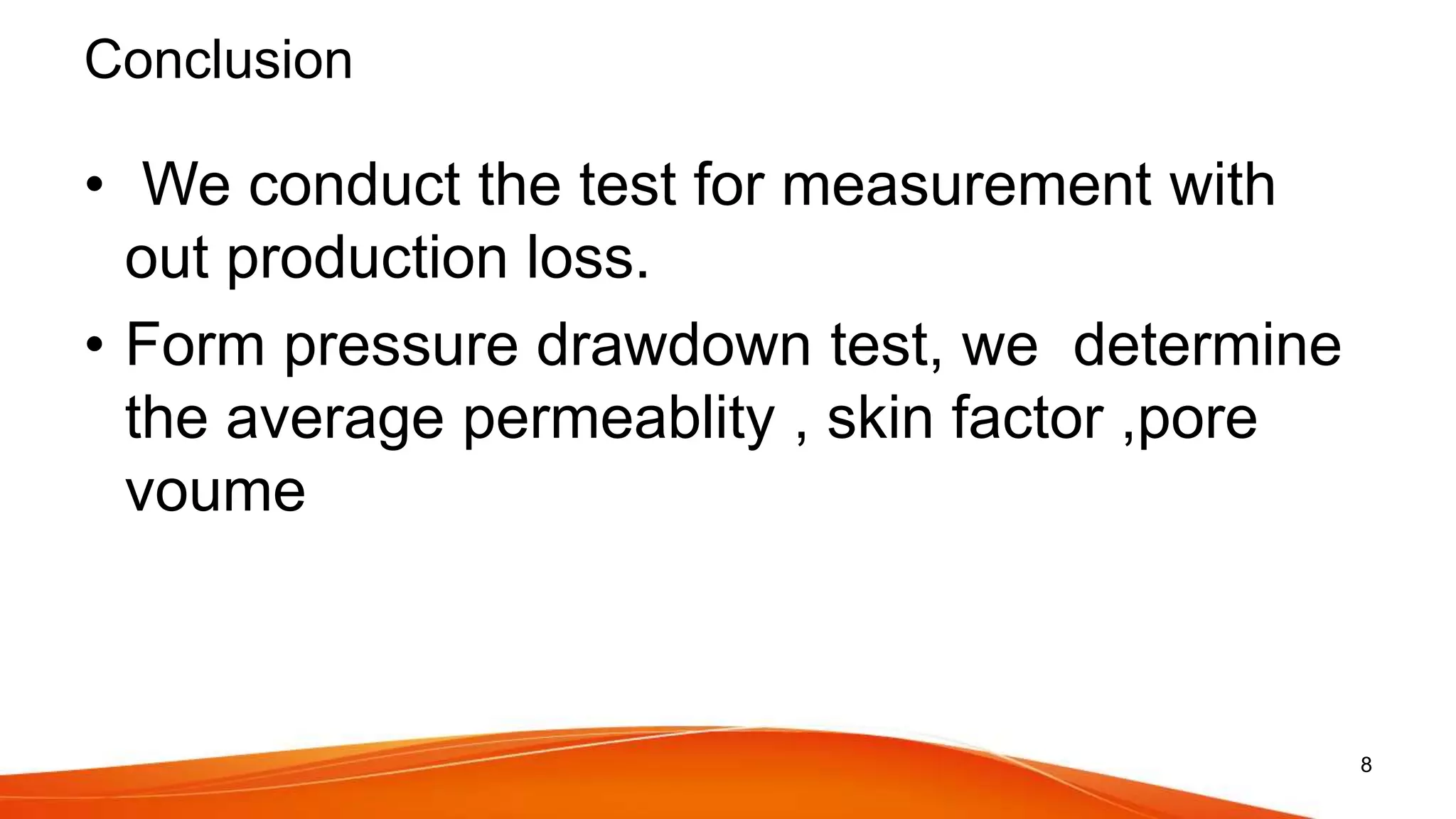 Pressure draw down test . | PPTX | Physics | Science