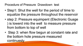 Pressure draw down test . | PPTX | Physics | Science