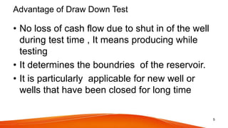Pressure draw down test . | PPTX | Physics | Science