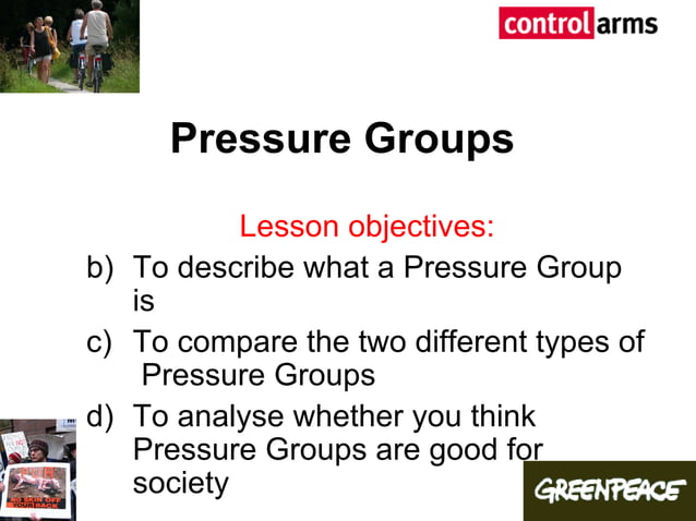 Pressure groups lesson 2 or 3 | PPT
