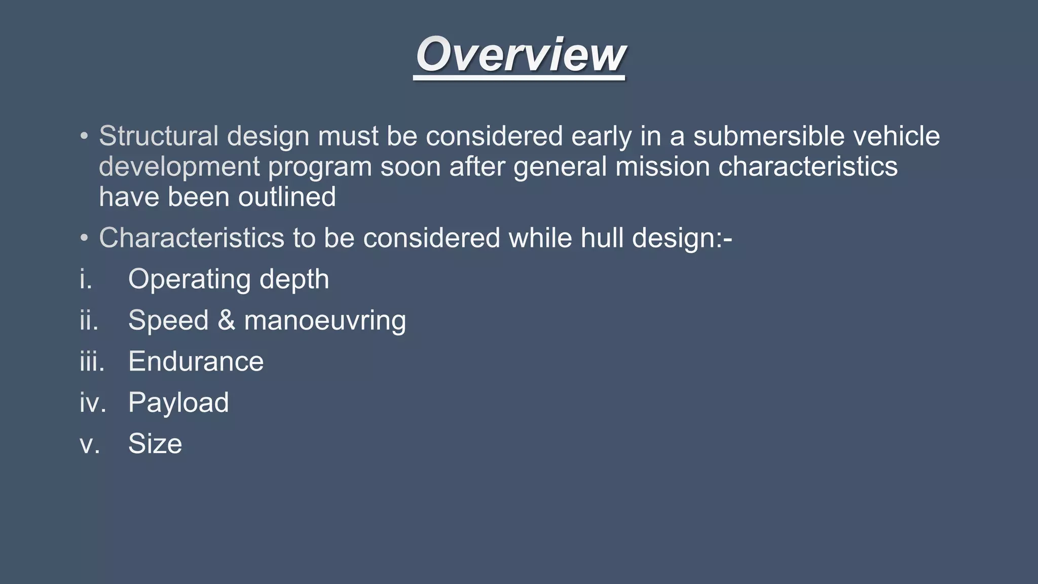 Pressure hull and exostructure | PPT