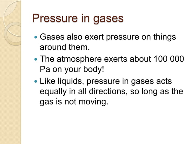 Pressure in fluids | PPTX