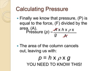 Pressure in fluids | PPTX
