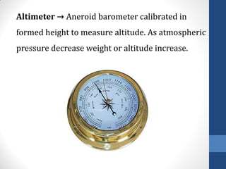 Parts Of Aneroid Barometer