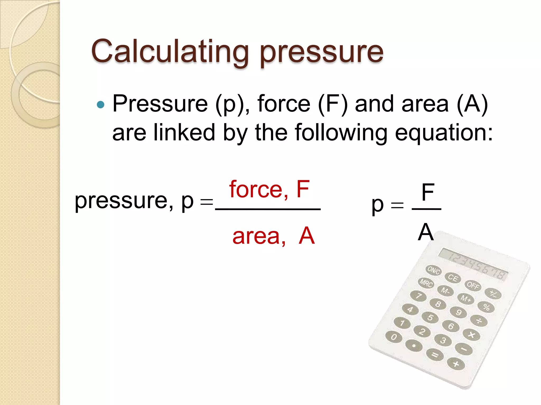 Pressure in solids | PPTX