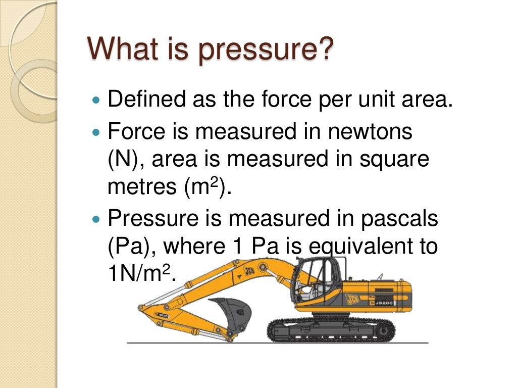 Pressure in solids