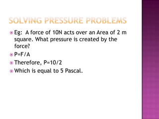Pressure In Solids | PPTX