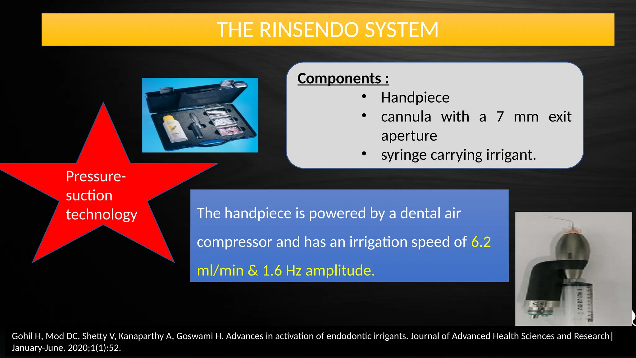 pressure irrigation in endodontics and dentistry | PPTX