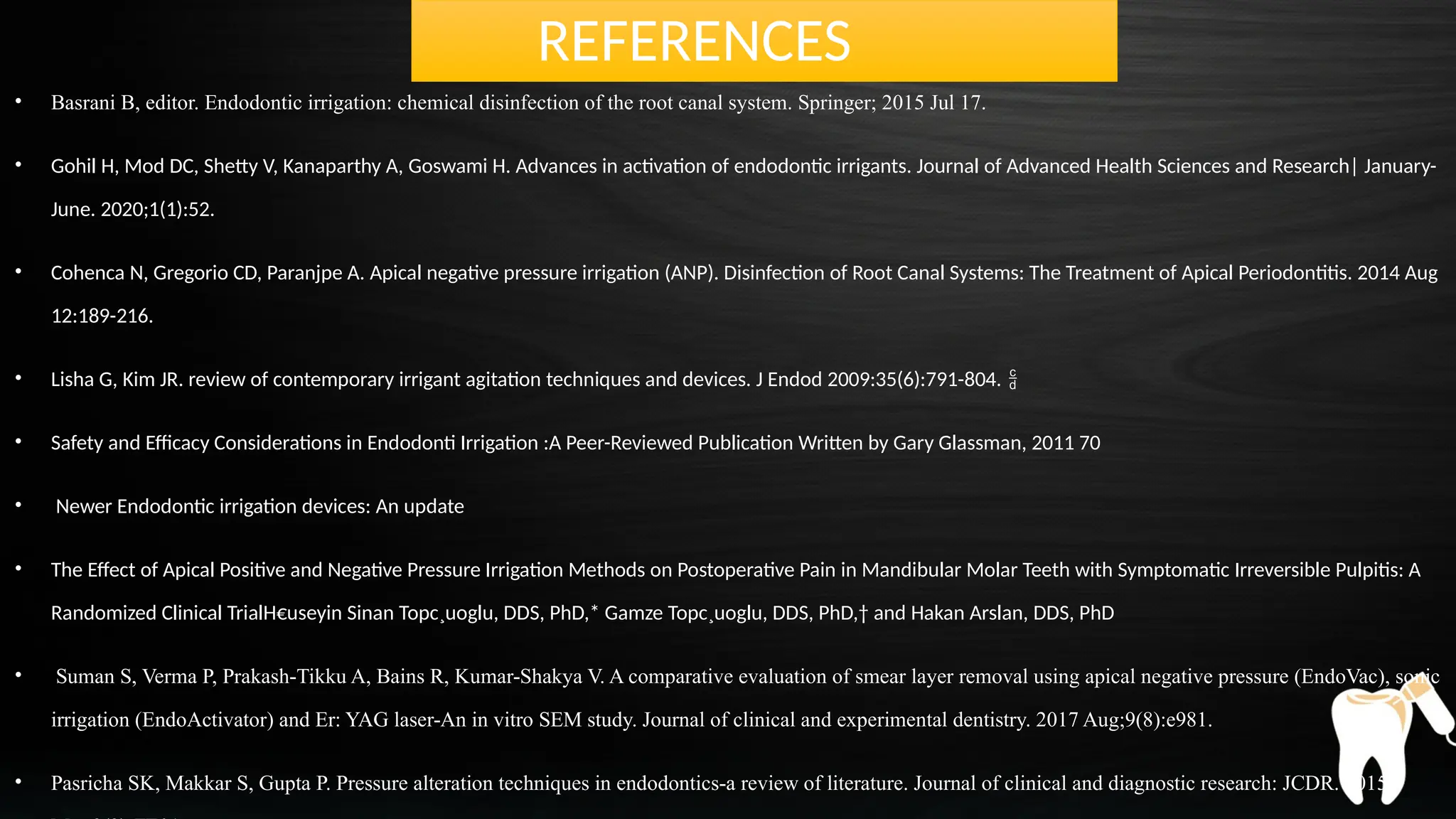 pressure irrigation in endodontics and dentistry | PPTX