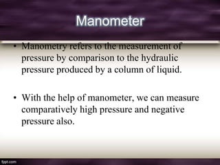 manometer | PPTX