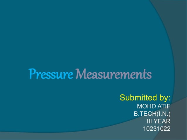 Pressure Measurement | PPT
