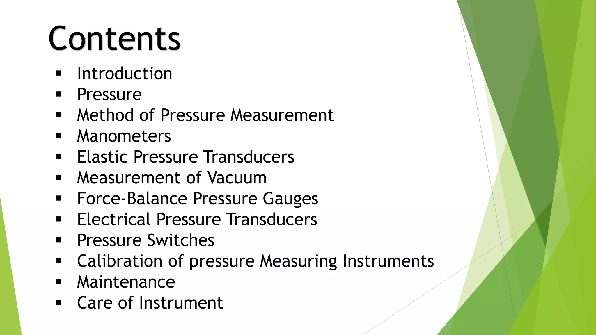 Pressure measurement | PPTX