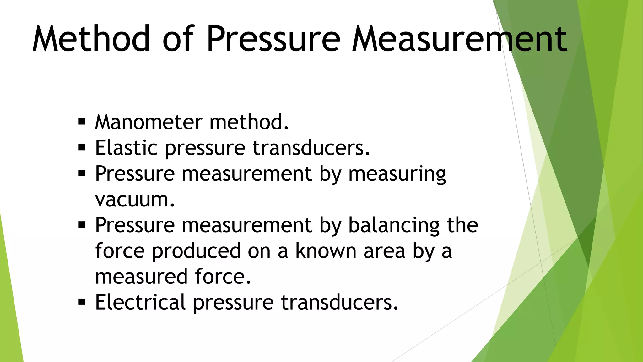 Pressure measurement | PPTX