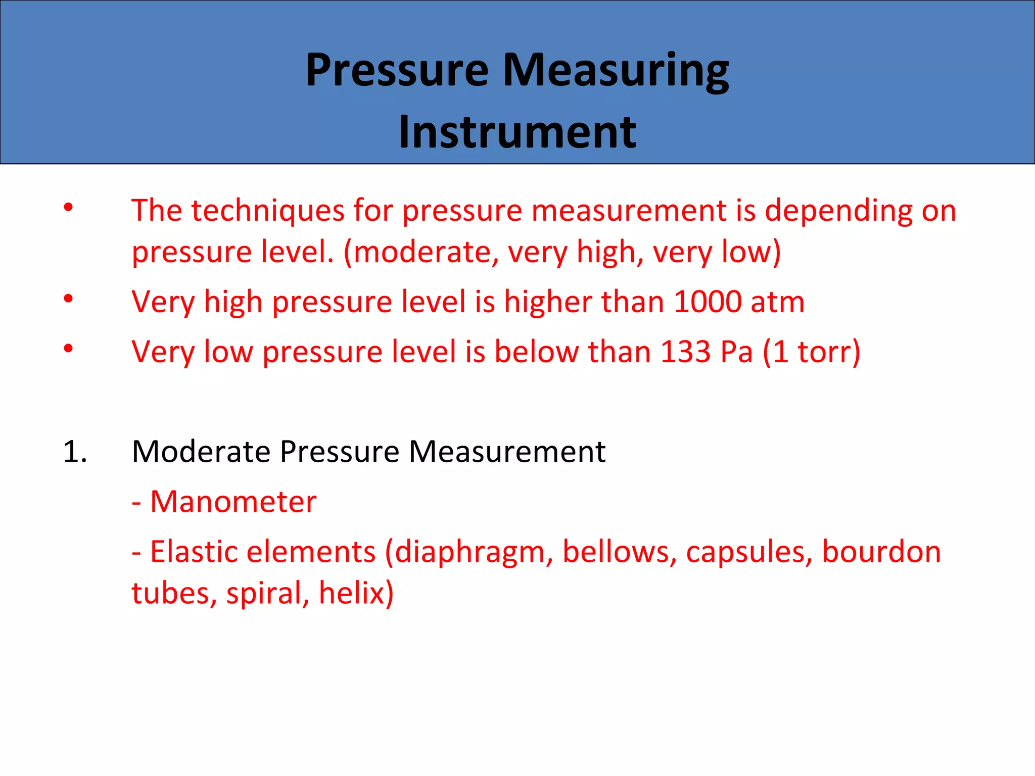 Pressure measurement | PPT