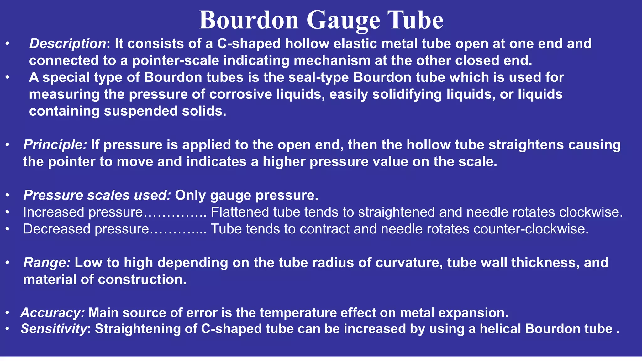 Pressure Measurement Devices MMM | PPTX
