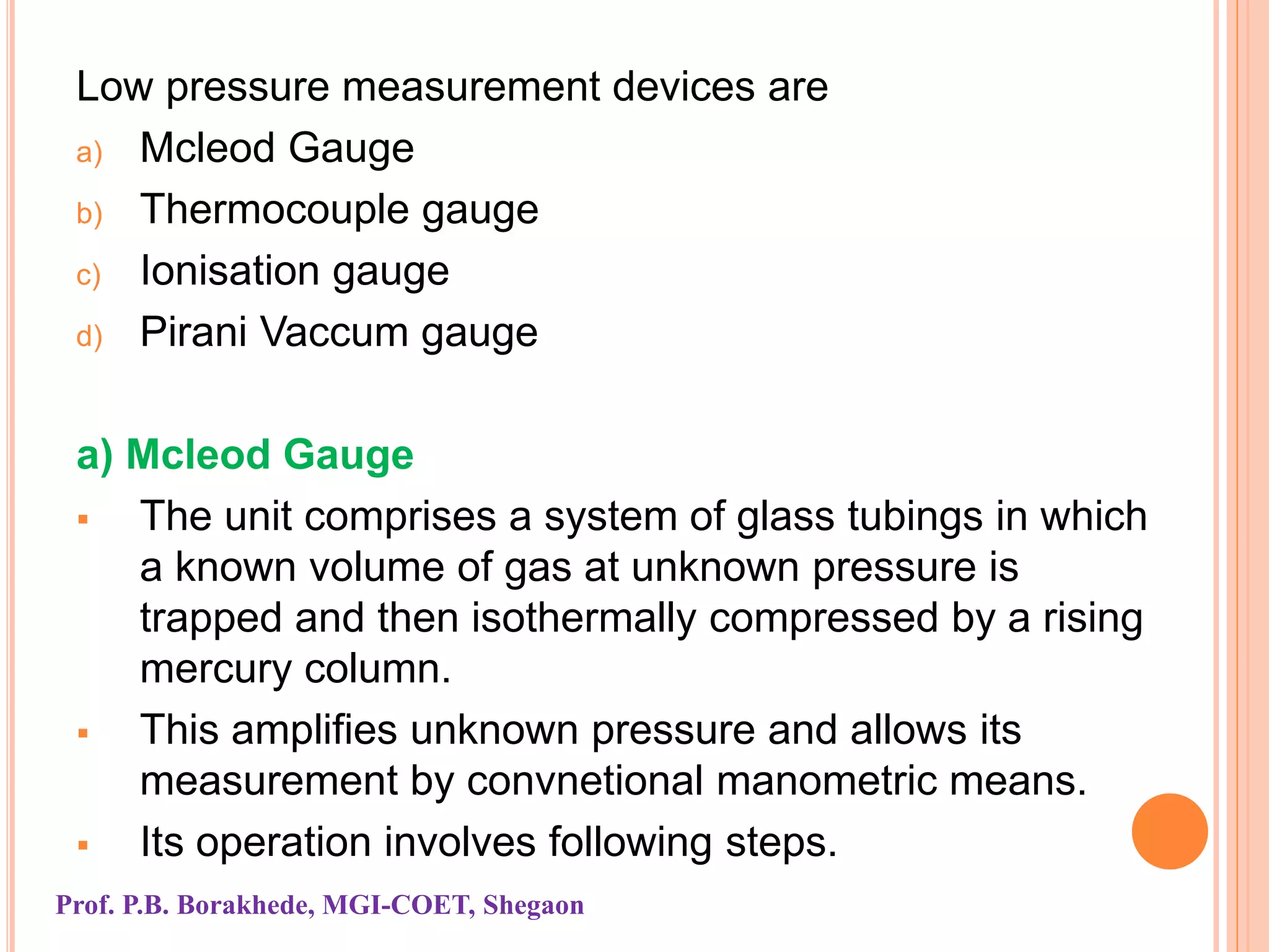 Pressure measurement gauges | PPSX