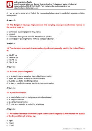 Pressure measurement MCQ | PDF