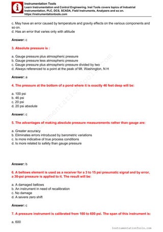 Multiple Choice Question (MCQ) Of Measurements PDF, 47% OFF