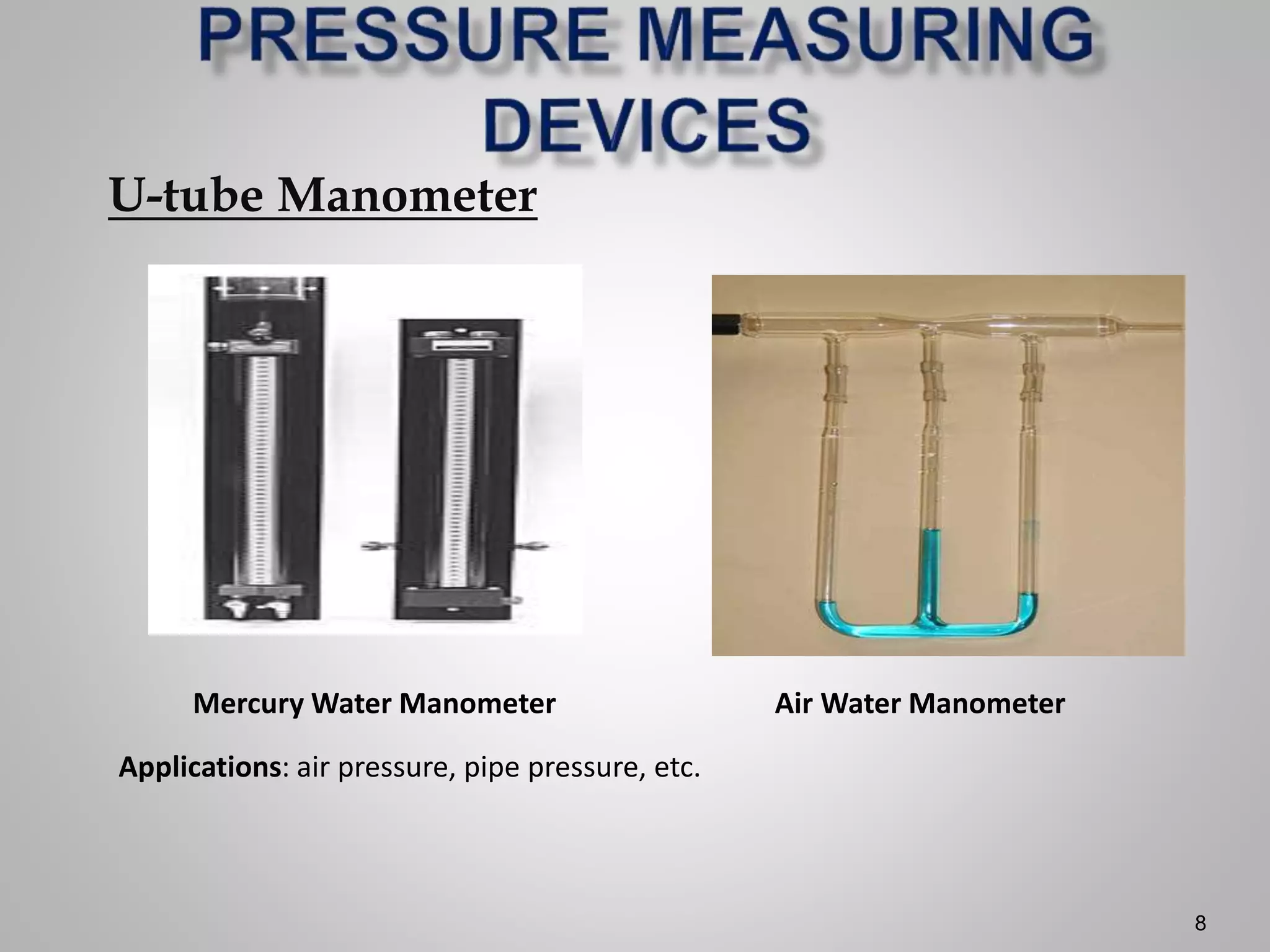 Pressure measuring devices | PPTX