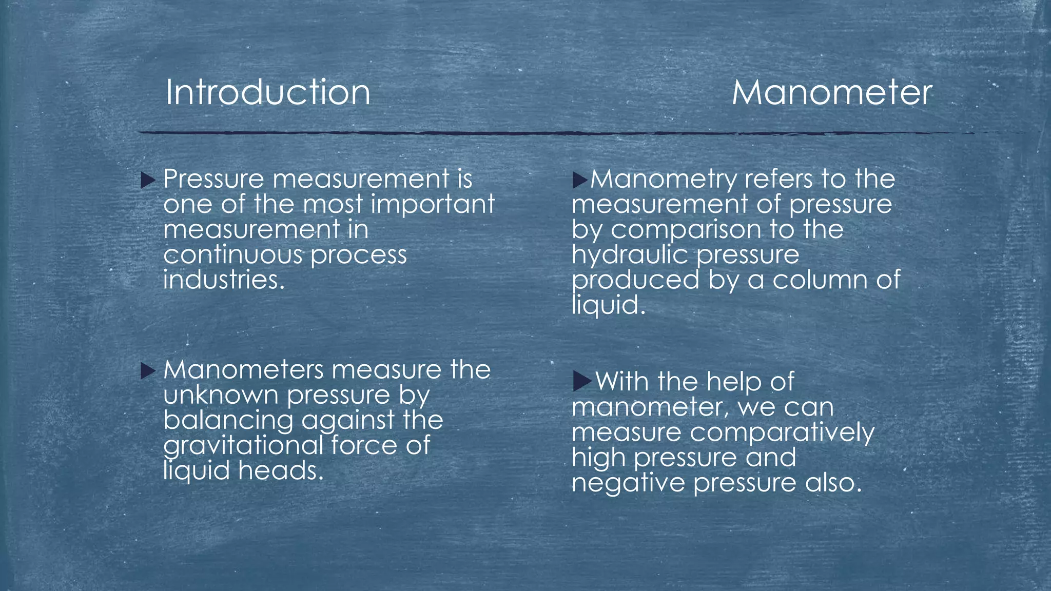 Pressure measuring Devices (MENOMETER ) | PPT