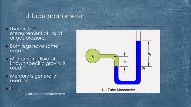 Pressure measuring Devices (MENOMETER ) | PPT