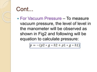 Pressure measurment devices | PPT
