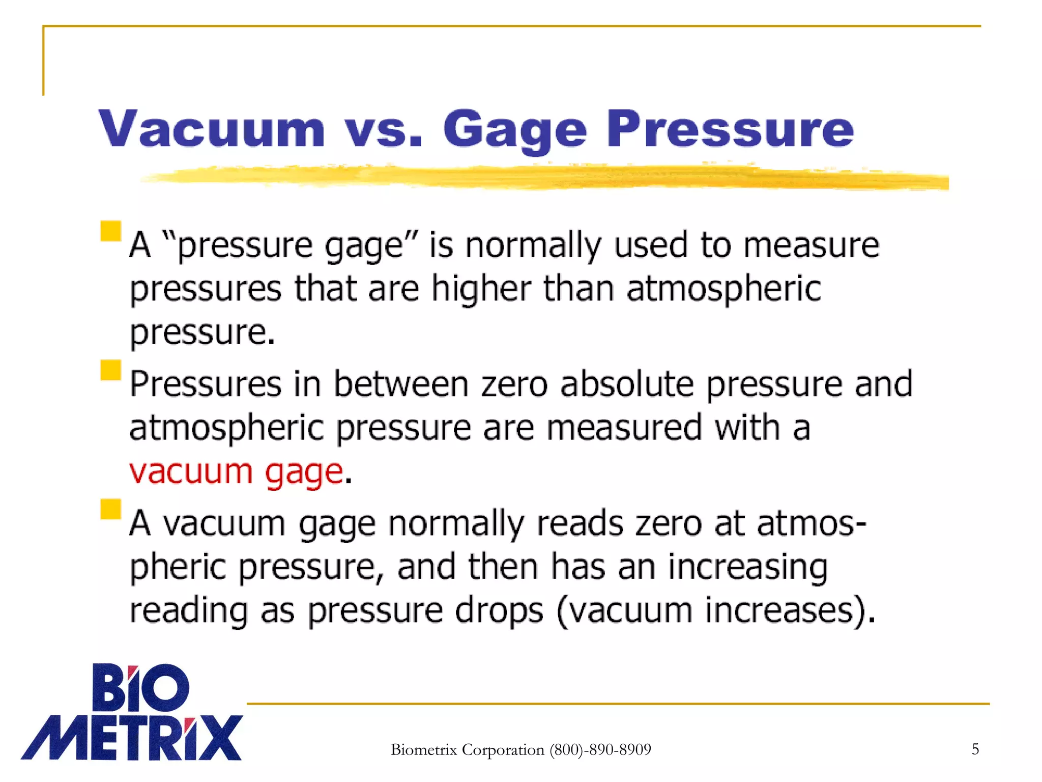 Pressure Overview Of Measurement And Calibration | PPT