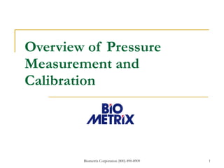 Pressure Overview Of Measurement And Calibration | PPT