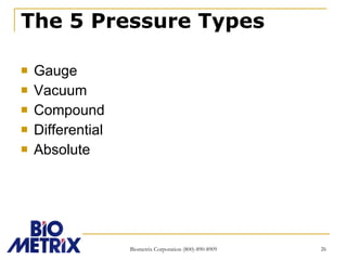 Pressure Overview Of Measurement And Calibration | PPT