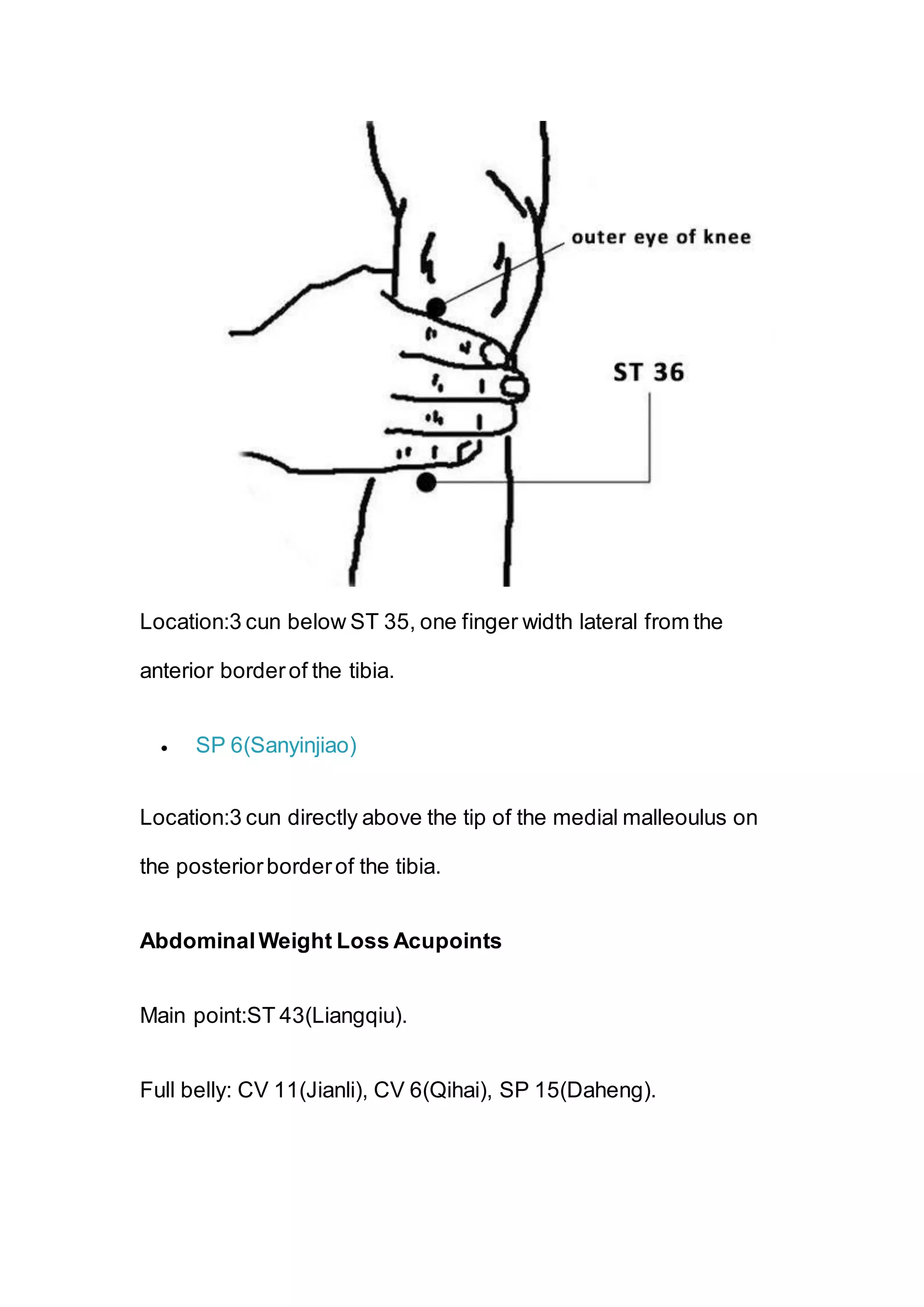 10 Pressure points for weight loss | PDF