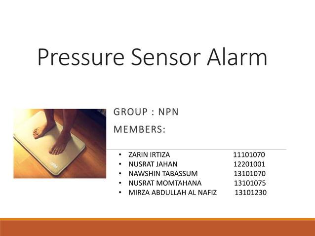 Pressure Sensored Alarm Clock | PPT