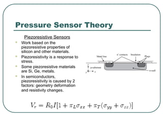 Pressure Sensor Lecture introduction and working | PPT