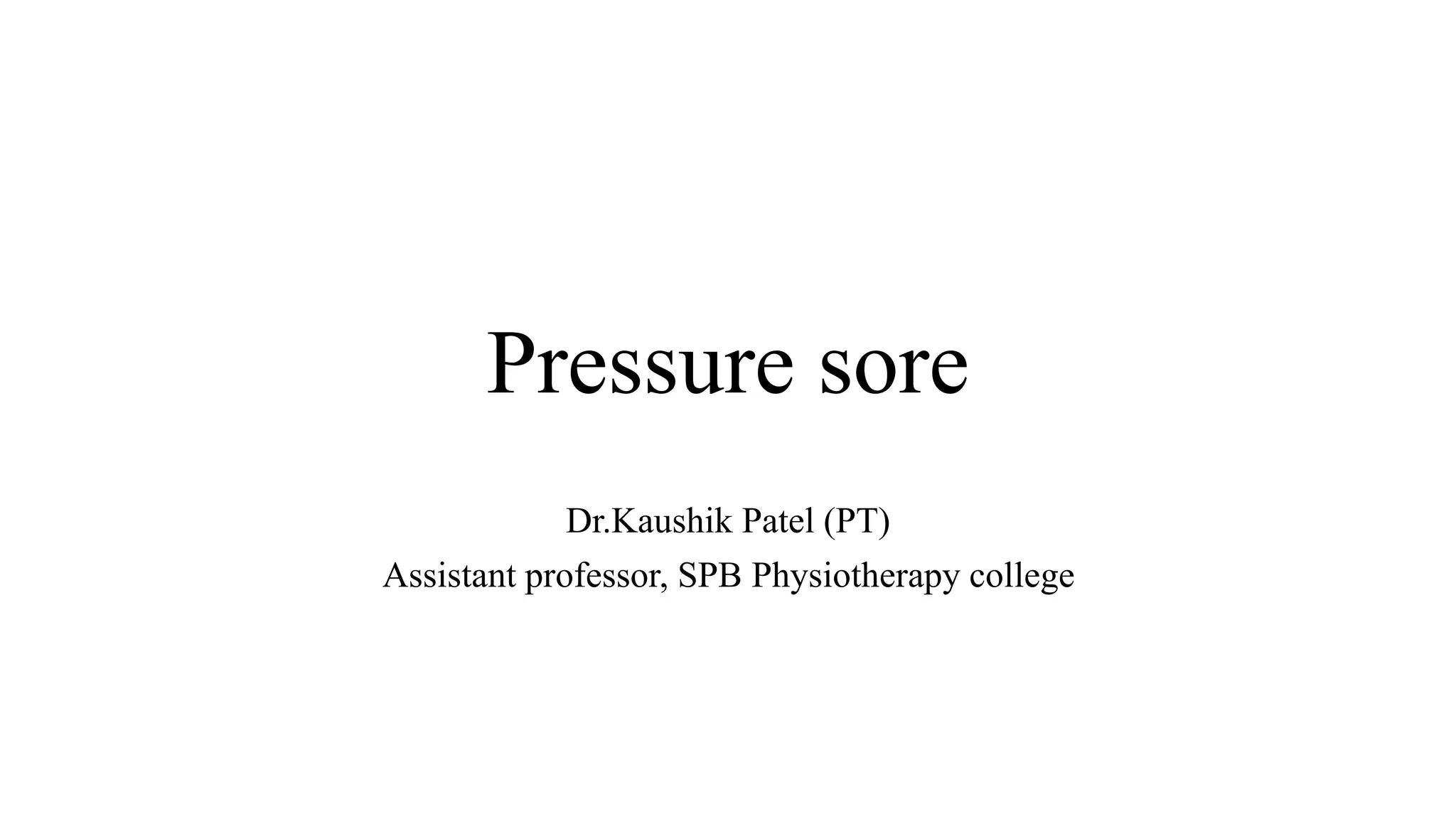 Pressure Sore Kk 29pptx