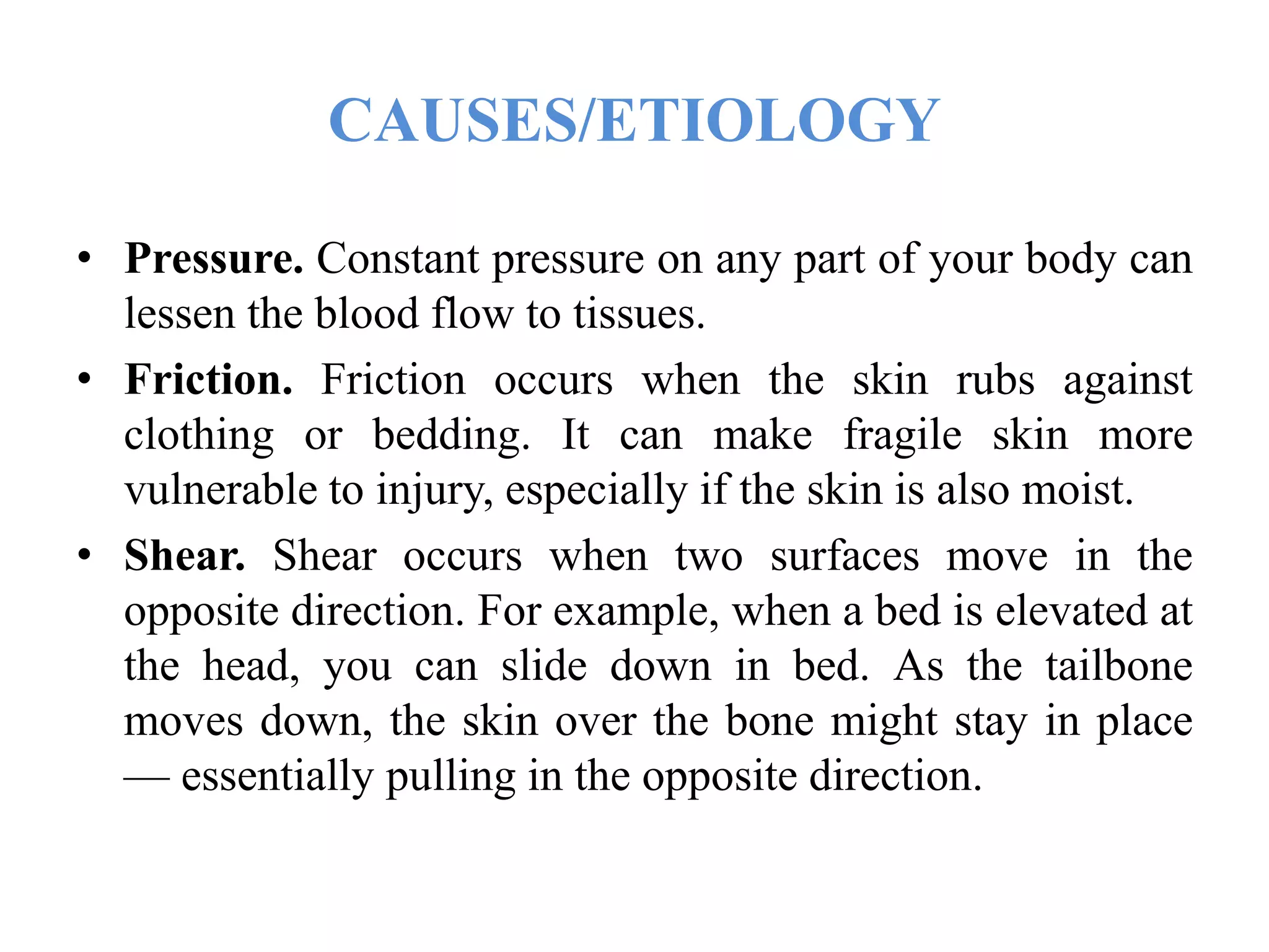 Pressure sore or bed sore or decubitus ulcer ppt | PPTX